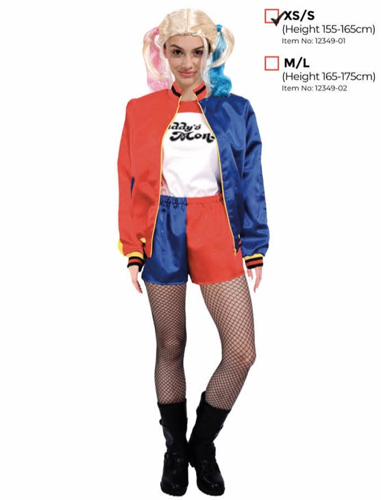 ADULT RED AND BLUE GIRL COSTUME