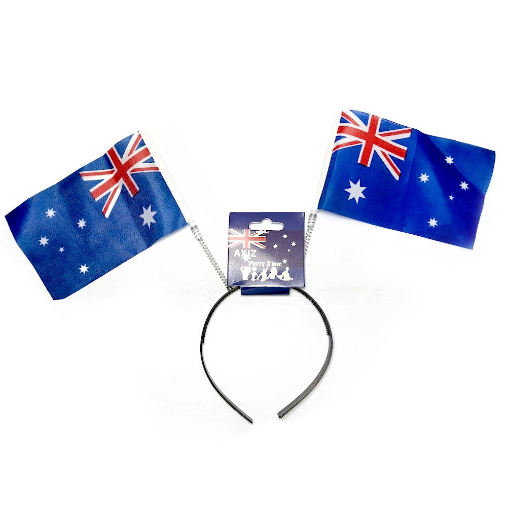 Australian Headband with Two Flags