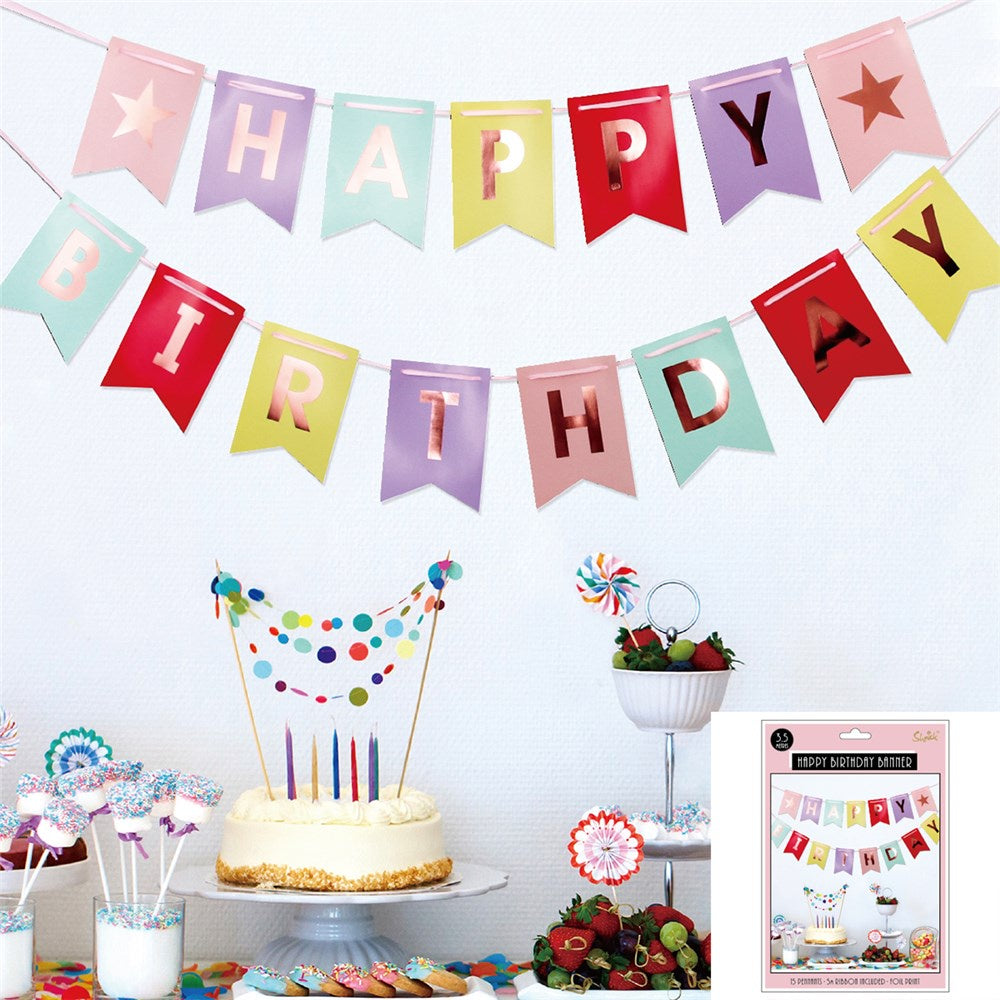 RAINBOW BIRTHDAY BUNTING