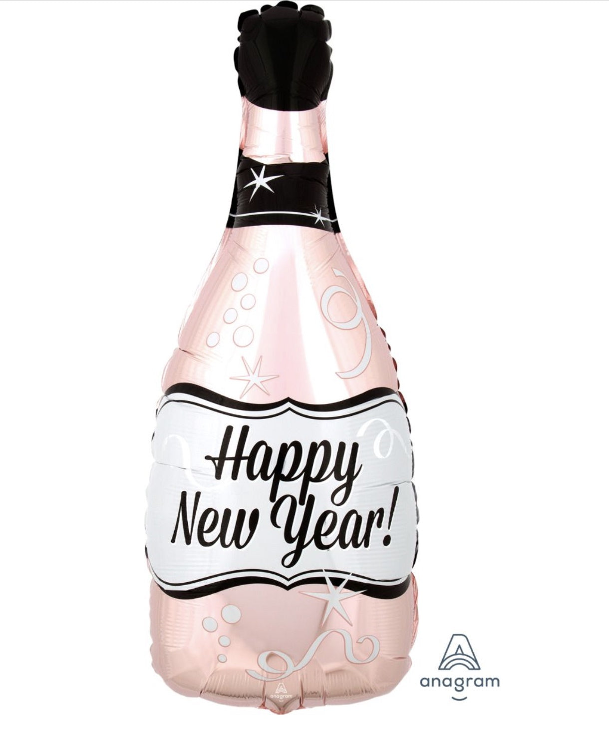 Foil Shape HNY Rose Gold Bubbly Bottle (25cm x 66cm)