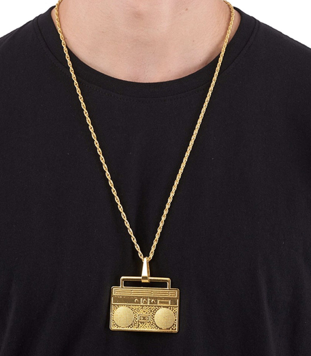 GHETTO BLASTER BLING NECKLACE