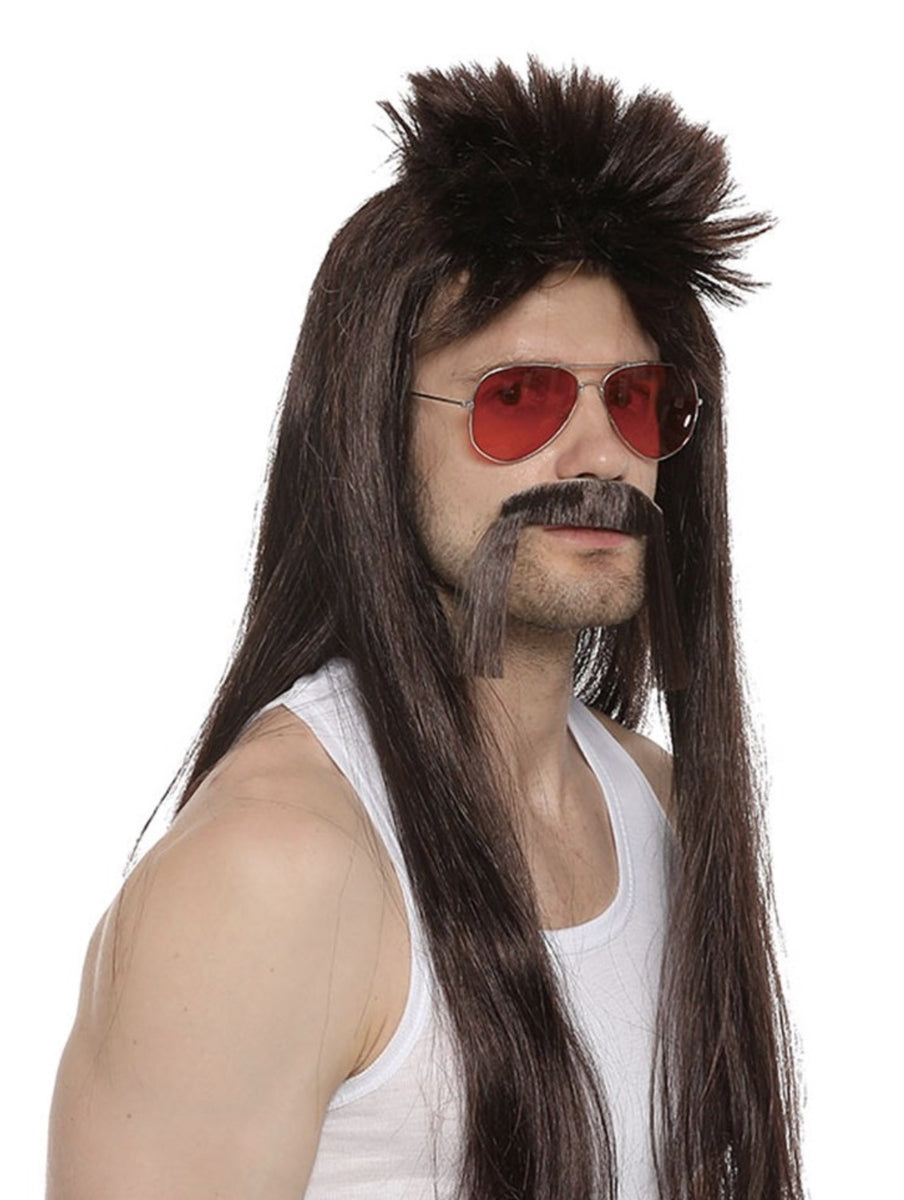 TRUCKER WIG & MOUSTACHE