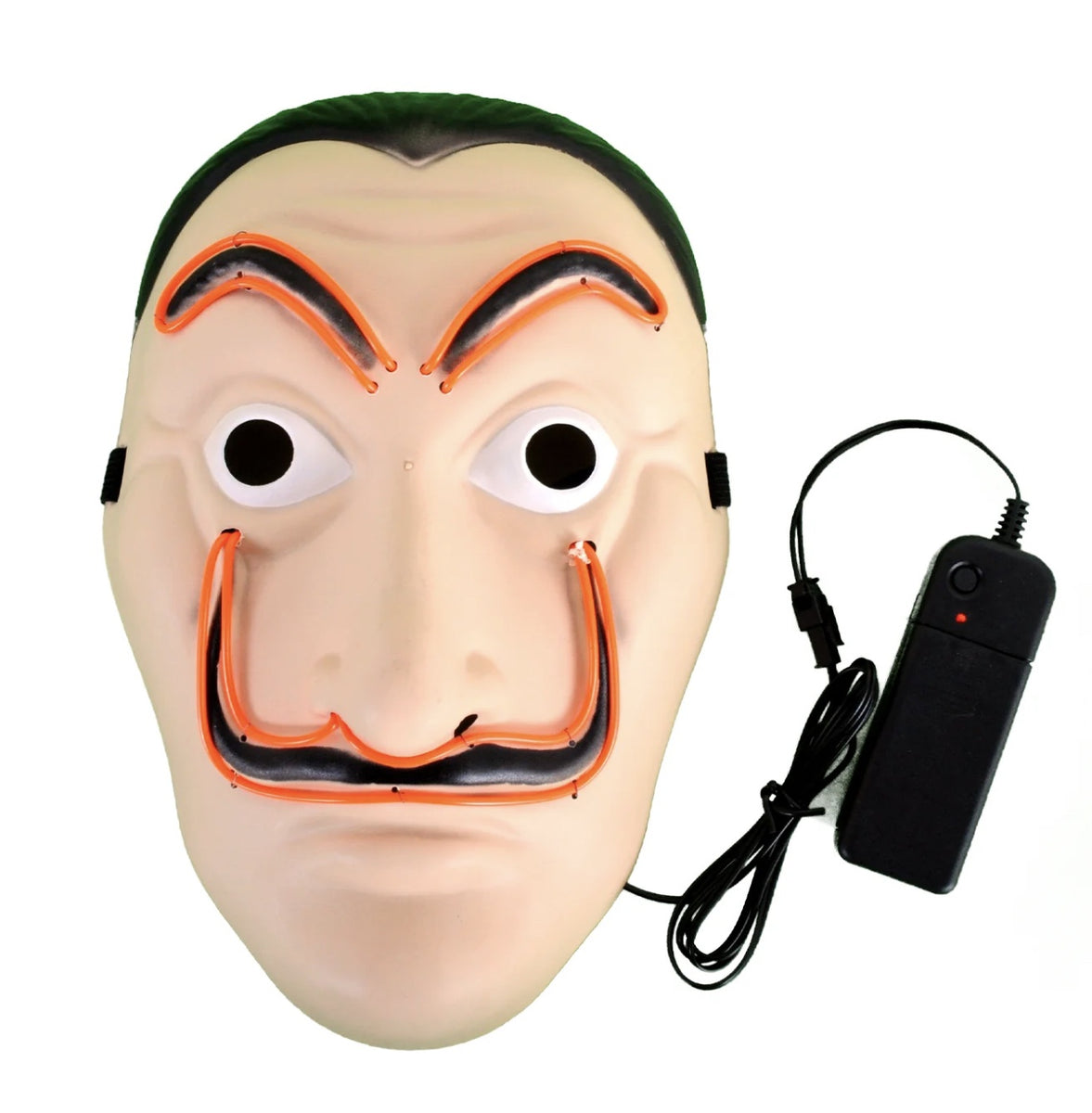 LIGHT UP RED ROBBER DALI MASK
