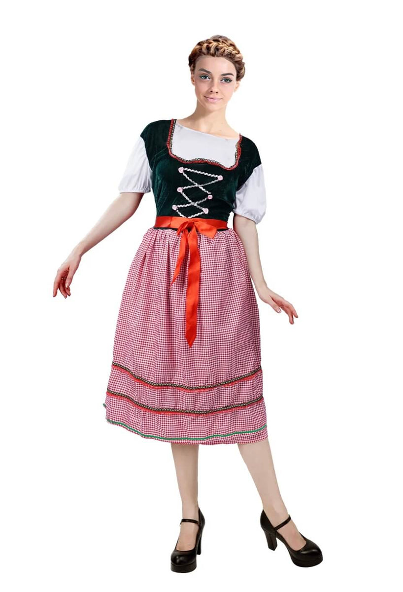 Adult Beer Maid Red Oktoberfest Costume | Partyland Online