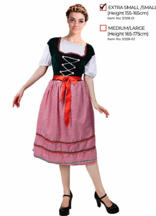 Adult Beer Maid Red Oktoberfest Costume | Partyland Online