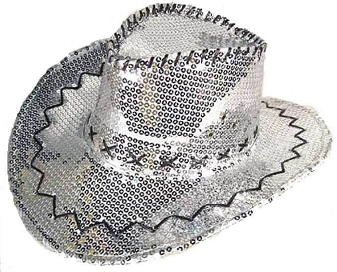 Silver Sequin Cowboy Hat | Party Land Online
