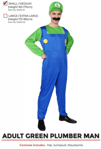 Adult Green Plumber Costume