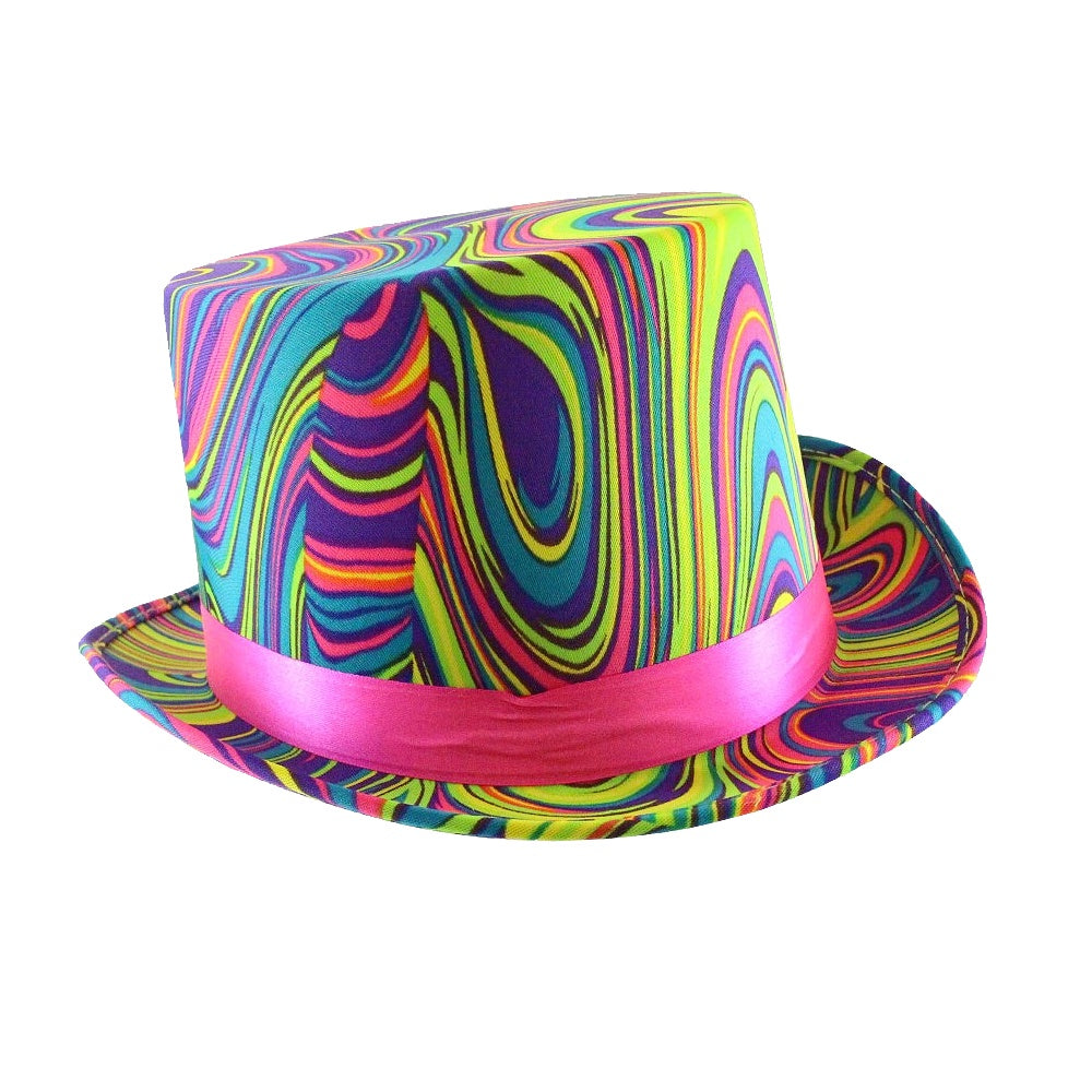 RAINBOW NEON TOP HAT