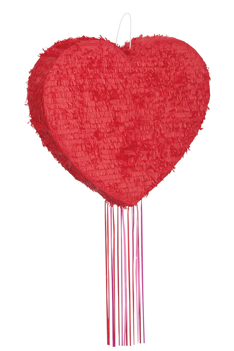 Pinata Pull Red Heart Shaped | Partyland Online