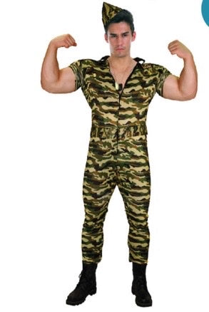 ADULT ARMY MAN COSTUME-ONE SIZE