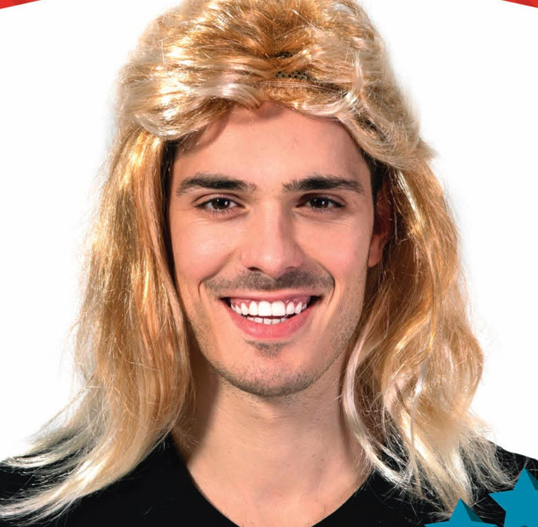 MENS MULLET WIG -DIRTY BLONDE