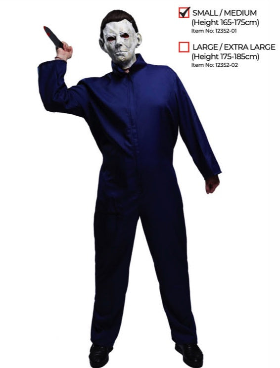 ADULT PHYSCO SERIAL KILLER NAVY COSTUME