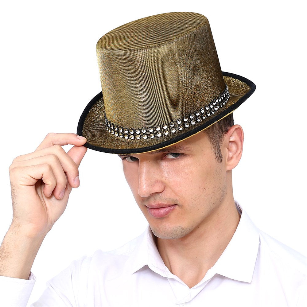 METALLIC TOP HAT-GOLD