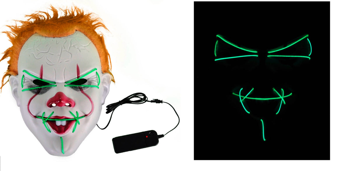 Light Up Killer Clown With Hair Wig | Party Land Online