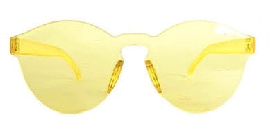 Party Glasses Perspex Wayfarer Yellow