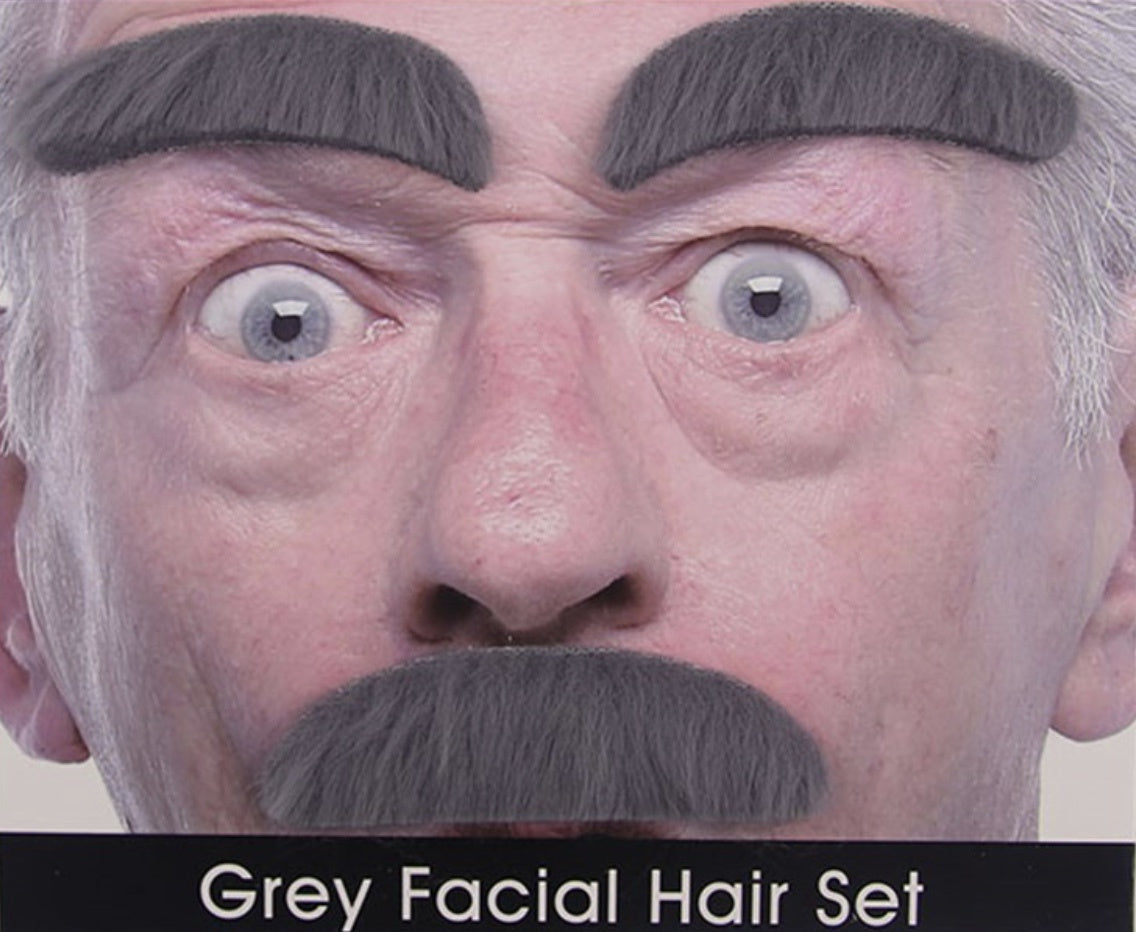GREY FACIAL HAIR SET