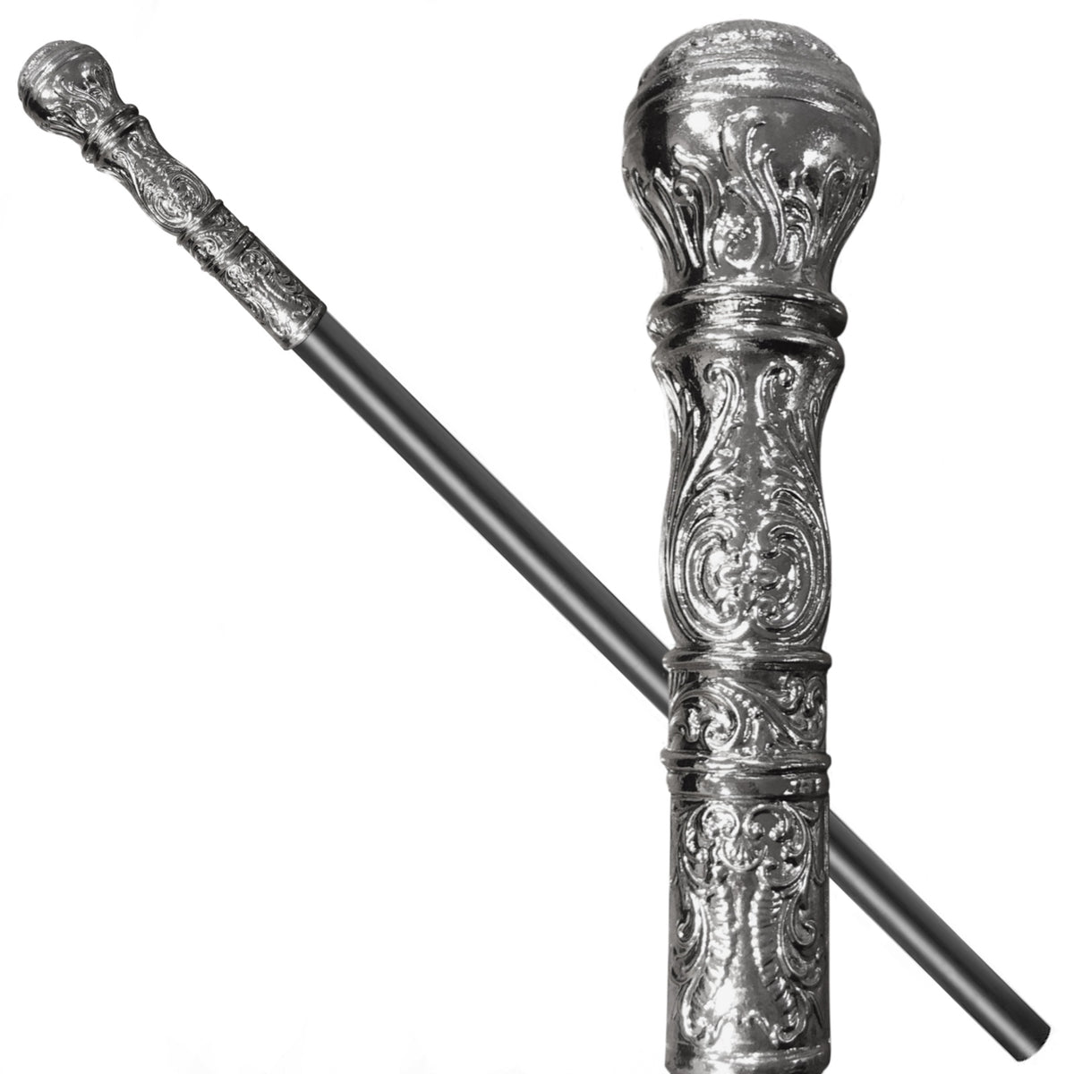 Stage/ Dance Cane collapsible- Silver