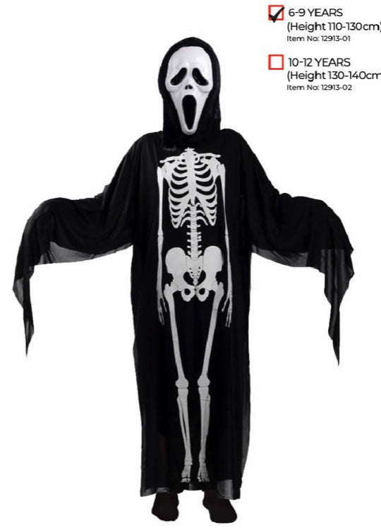 Children Skeleton Ghoul Costume