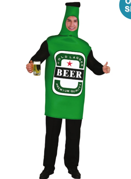 ADULT BEER BOTTLE COSTUME-ONE SIZE