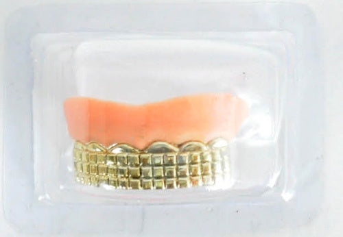 Gold grillz gangster teeth