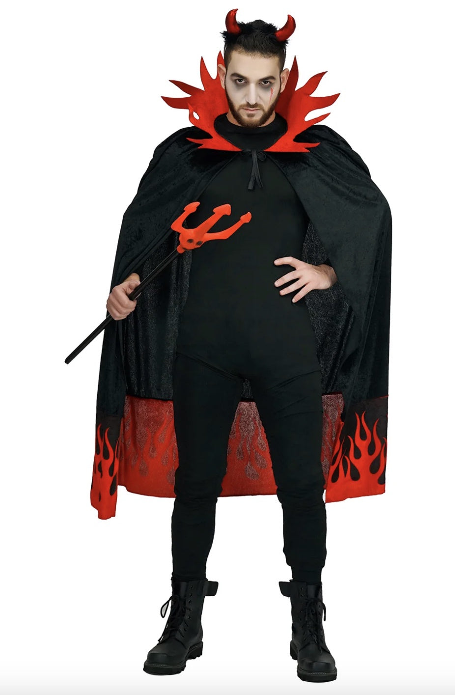 ADULT DELUXE FIRE DEVIL COSTUME-ONE SIZE