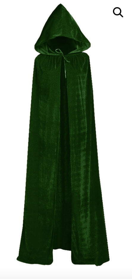 150CM FOREST GREEN VELVET CAPE