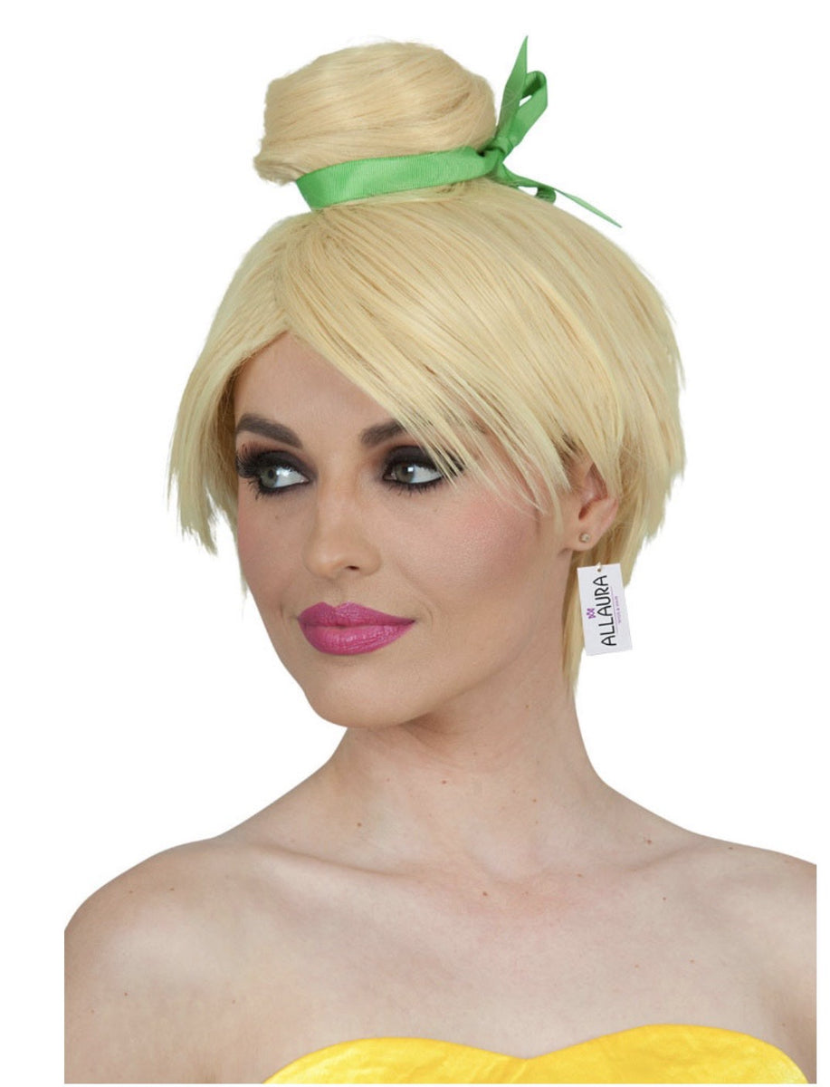 Tinkerbell Inspired Blonde Bun Costume Wig