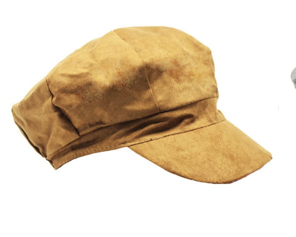 8 Panel Poor Boy Cap (Suede) (Light Brown)