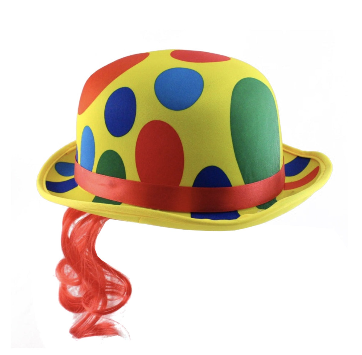 POLKA DOT CLOWN BOWLER HAT
