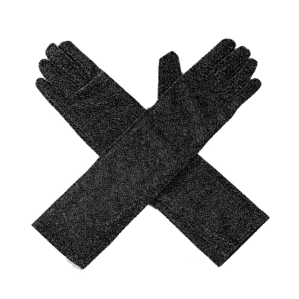 BLACK GLITTER GLOVES