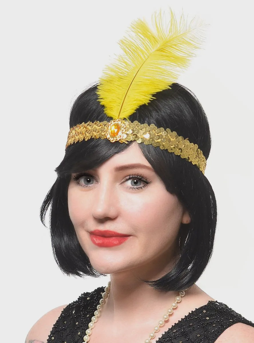 Gold Sequin Flapper Headband